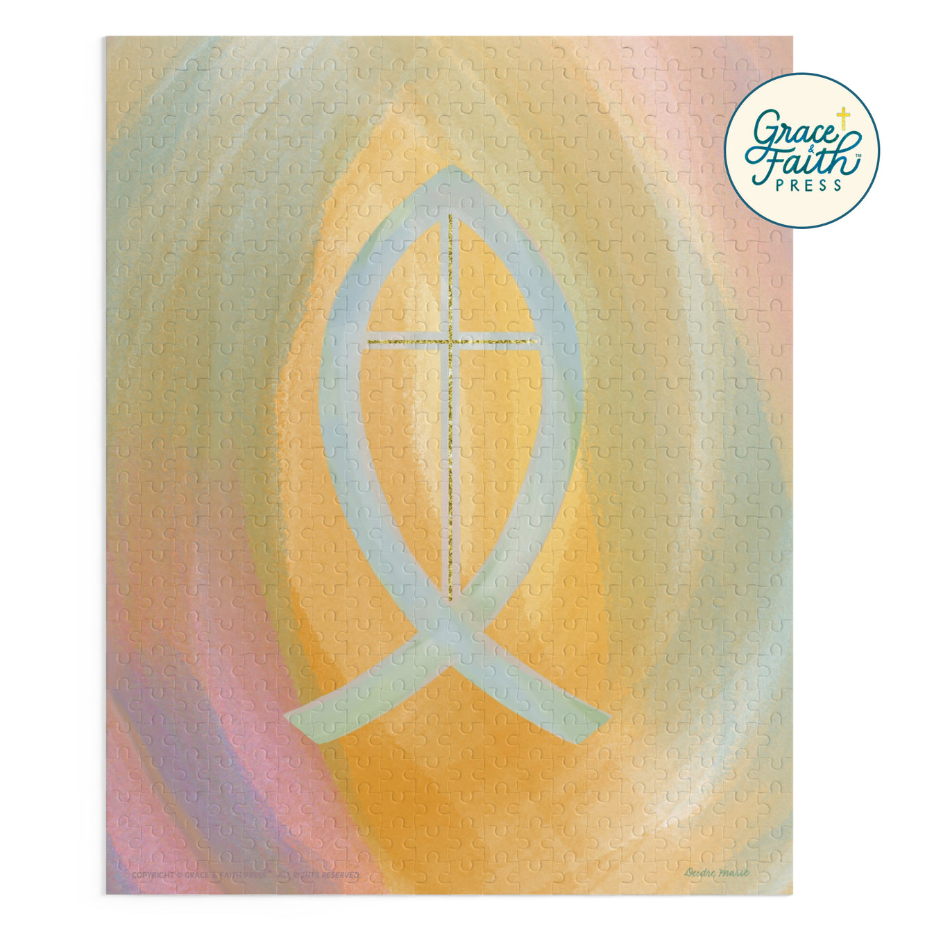 Ichthus Christian Fish Symbol Jigsaw Puzzle – Grace and Faith Press®